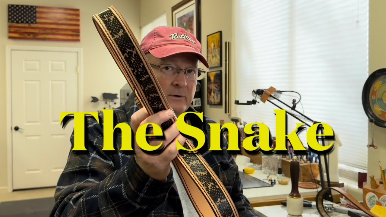 How To Make A Snakeskin Belt | Creating A Handmade Leather Belt Using Thin Snakeskin #leathercraft