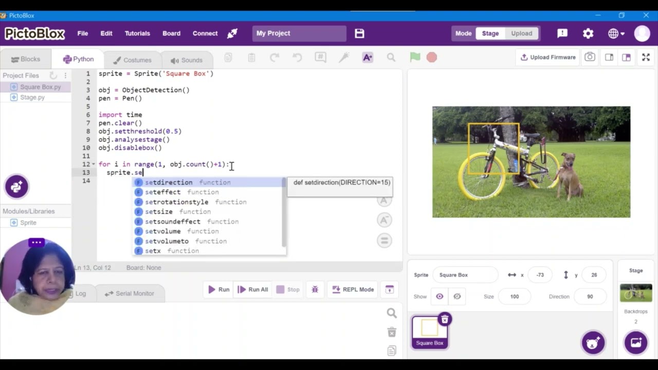 Object Detection using Python in PictoBlox