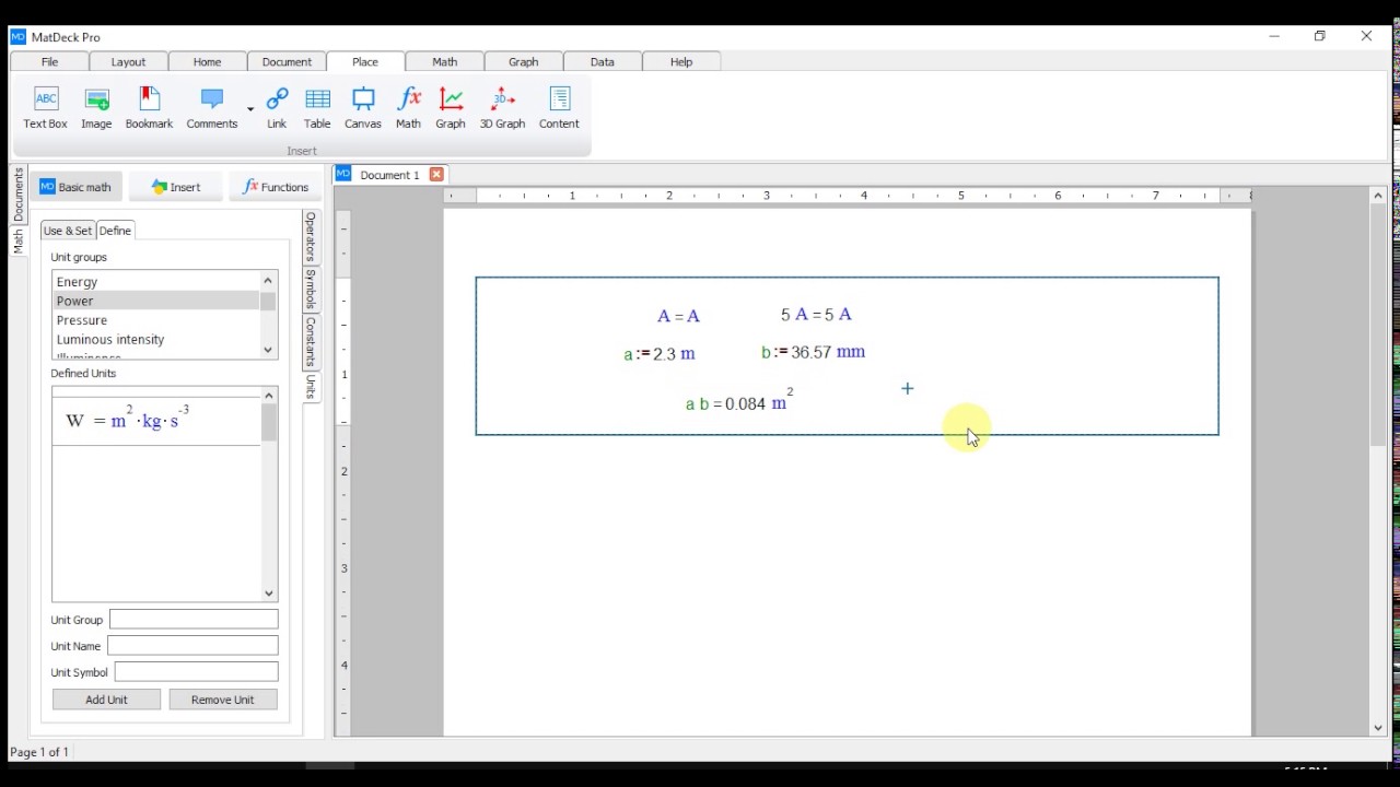 Units in MatDeck - MatDeck Lessons
