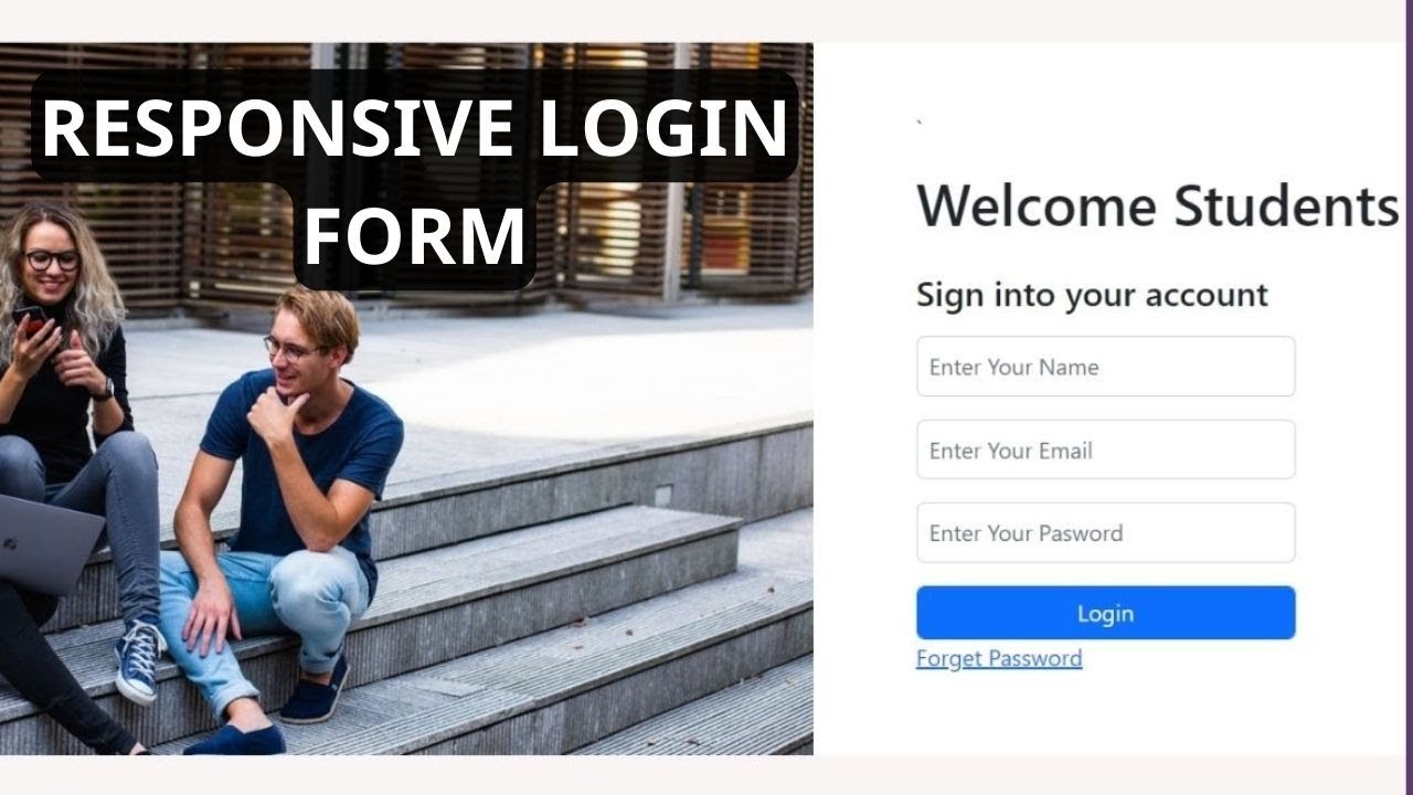 Responsive Login Form using latest HTML, CSS & Bootstrap 2023