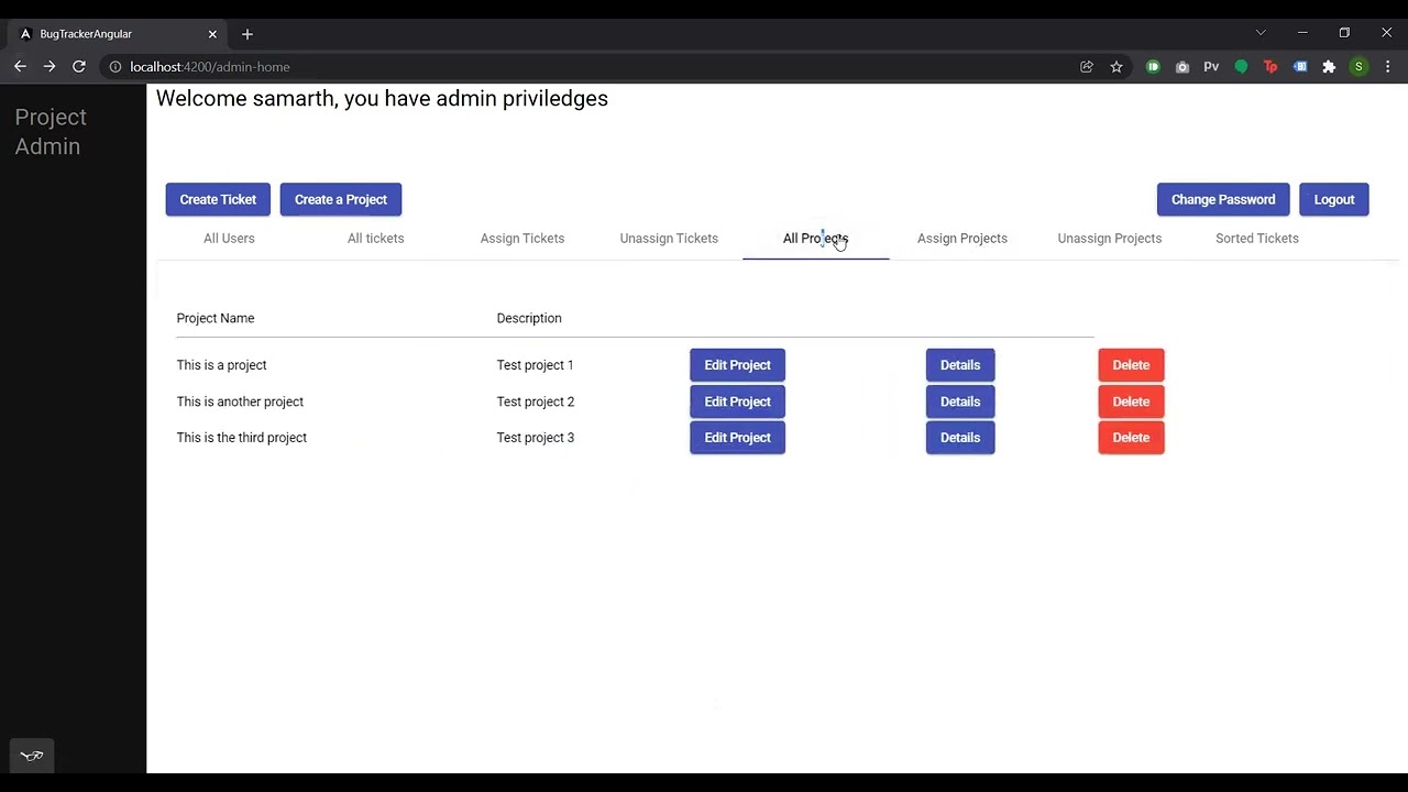 Bug Tracker Demo (CS 546 Final Project)