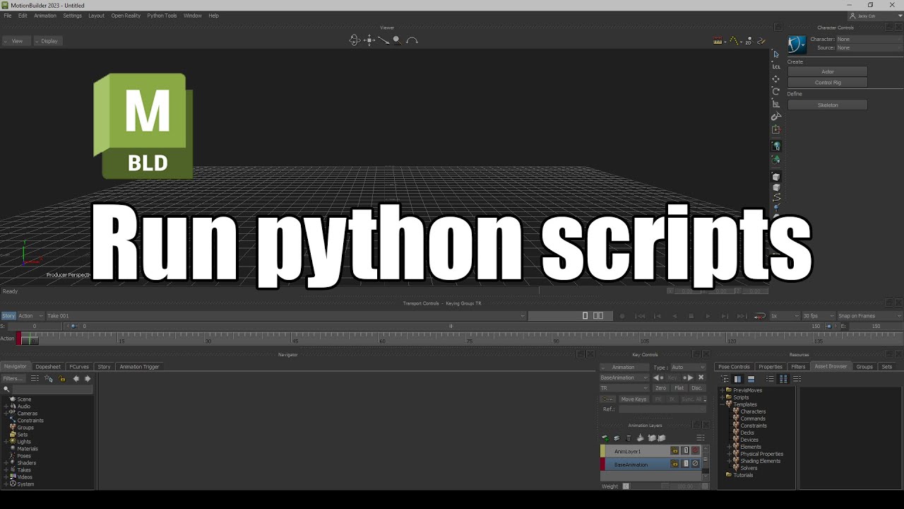 MotionBuilder - How To Run Python Scripts Using Shortcuts