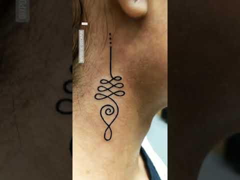 Unalome tattoo design - Unalome Tattoo on neck - Tattoo design for girls