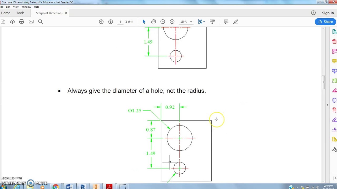 Dimensioning rules 1