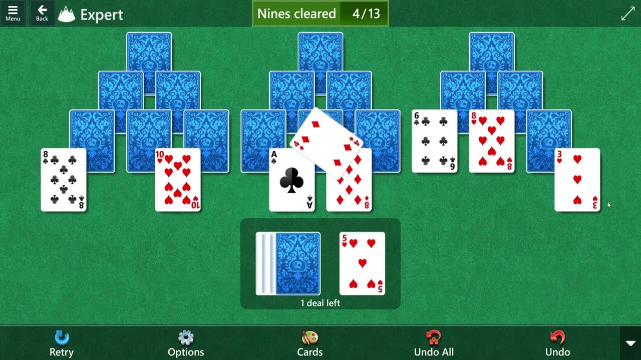 Microsoft Solitaire Collection: TriPeaks - Expert - August 8, 2023