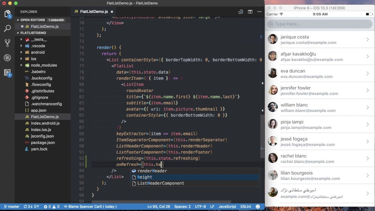 React Native Flatlist Example | Rendering Simple List | Learn With Vivek