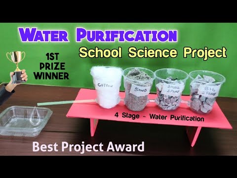 Water Purification Working Model | Science Project Ideas | Easy science experiments #science