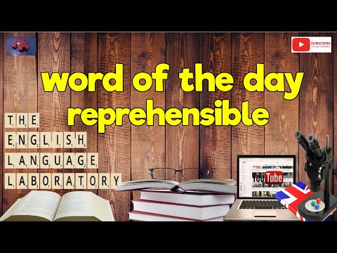Word of The Day 30 January 2022 Reprehensible.