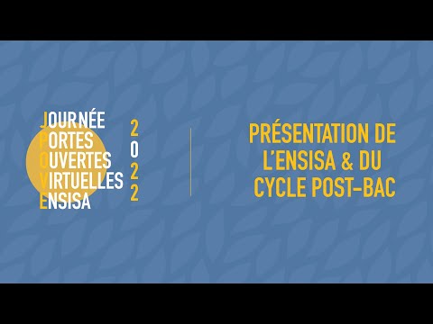 JPO 2022 - présentation générale de l'ENSISA et du cycle post-bac - Groupe INSA