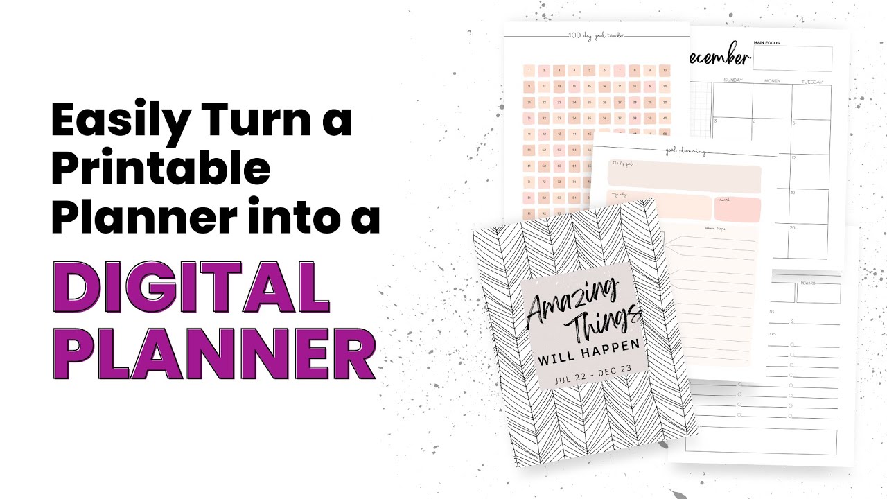 Turn a PDF into a Digital Planner | Turn a Printable Planner into a Digital Planner