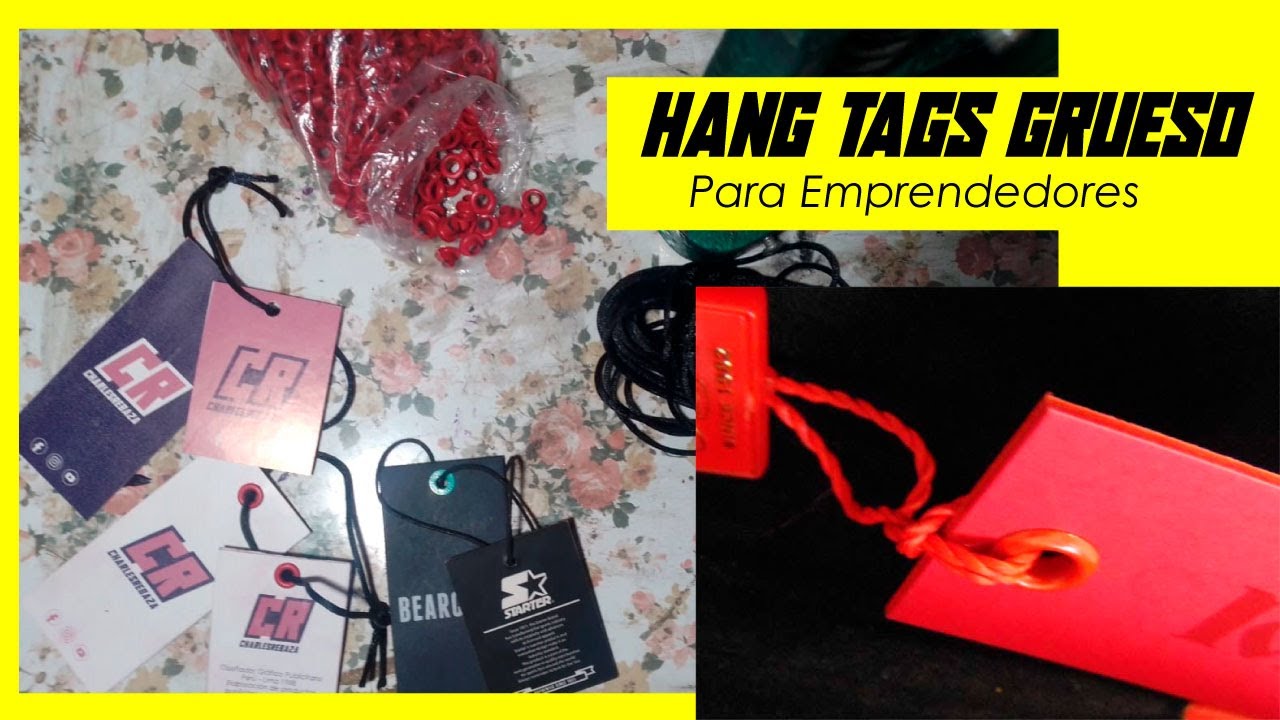 🏆COMO fabricar ETIQUETAS colgantes PARA ropa GRUESO | HANG TANGS DIY
