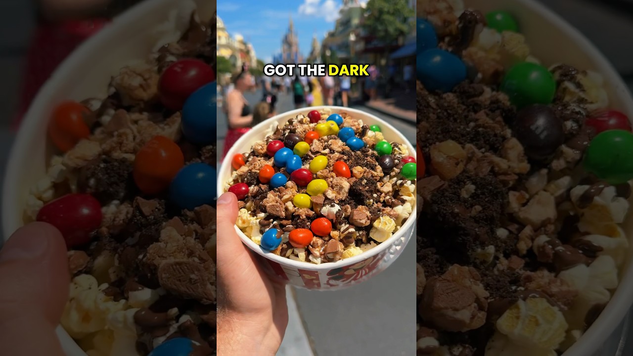 Loaded candied popcorn at Disney’s Magic Kingdom! The absolute BEST! #disneyparks #waltdisneyworld