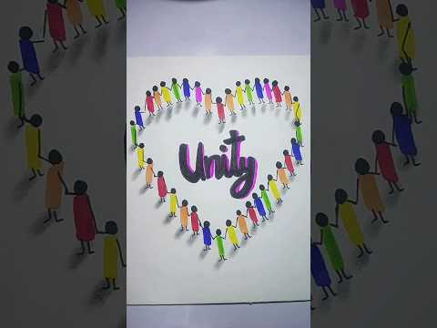 Easy drawing of unity || 3D drawing #shorts#art#trending
