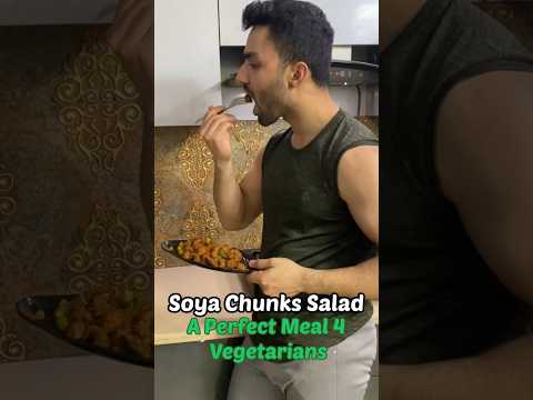 ✅🔥60g PROTEIN Easy Soya Chunks Salad Vegetarian #shorts