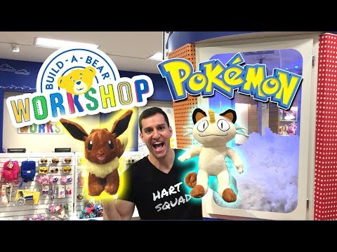 Making NEW POKEMON Bears at Build-A-Bear! (EXCLUSIVE POKEMON CARDS!)