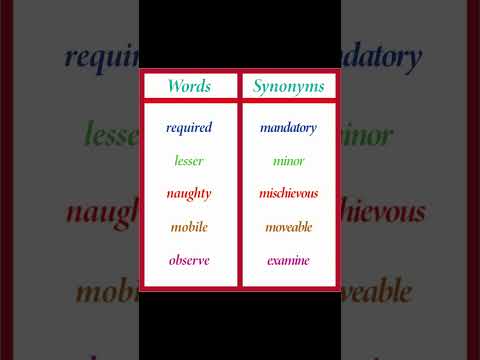 Words Synonyms #shorts #short #synonyms