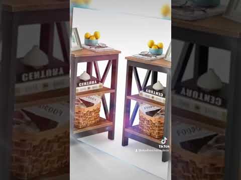 Rs#8999✔️ Side Table with Storage Shelf Nightstands for Living Room,Bedroom Furniture (Set of 2),