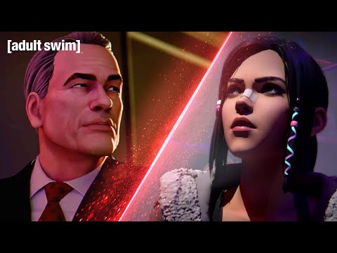 Elle Follows Senator Bannister | BLADE RUNNER: BLACK LOTUS | adult swim
