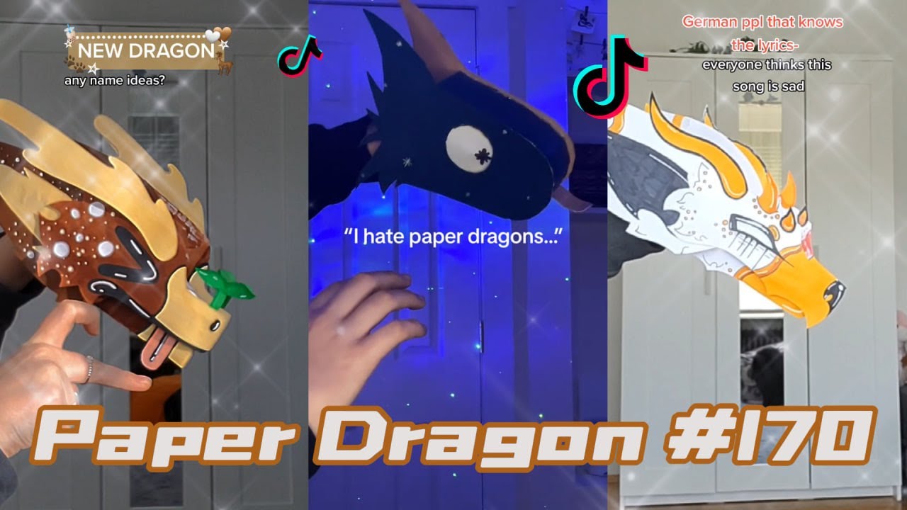 Dragon Puppet Crafts - Paper Dragon TikTok Compilation #170