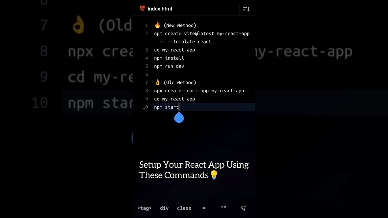 Which Method You Used To Setup Your React App💡#reactjs #setupreact