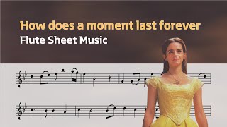 Disney Beauty And The Beast OST - How Does A Moment Last Forever (Flute Sheet Music) by sonye ...