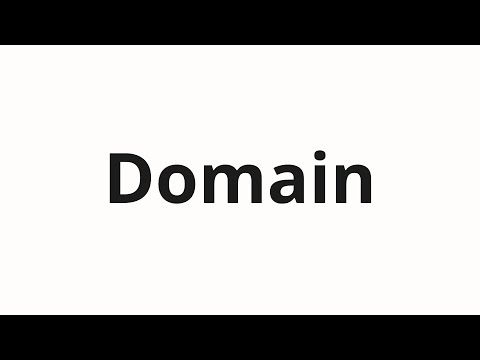 How to pronounce Domain