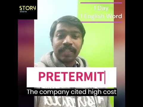 Pretermit | One Day One English Word