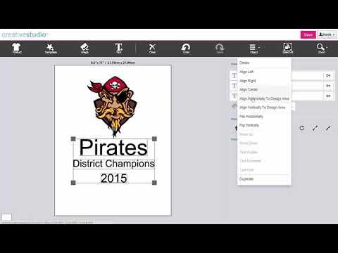 Learn how to align text in CreativeStudio Online Designer.