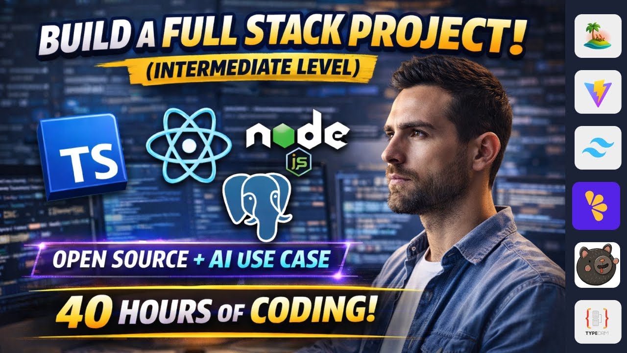 Full Stack Web Development with TypeScript, React, Node.js, PostgreSQL | Part 03 | Open Source | AI