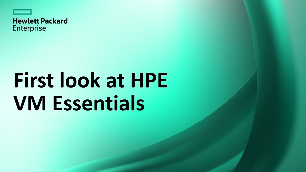 First look at HPE Morpheus VM Essentials