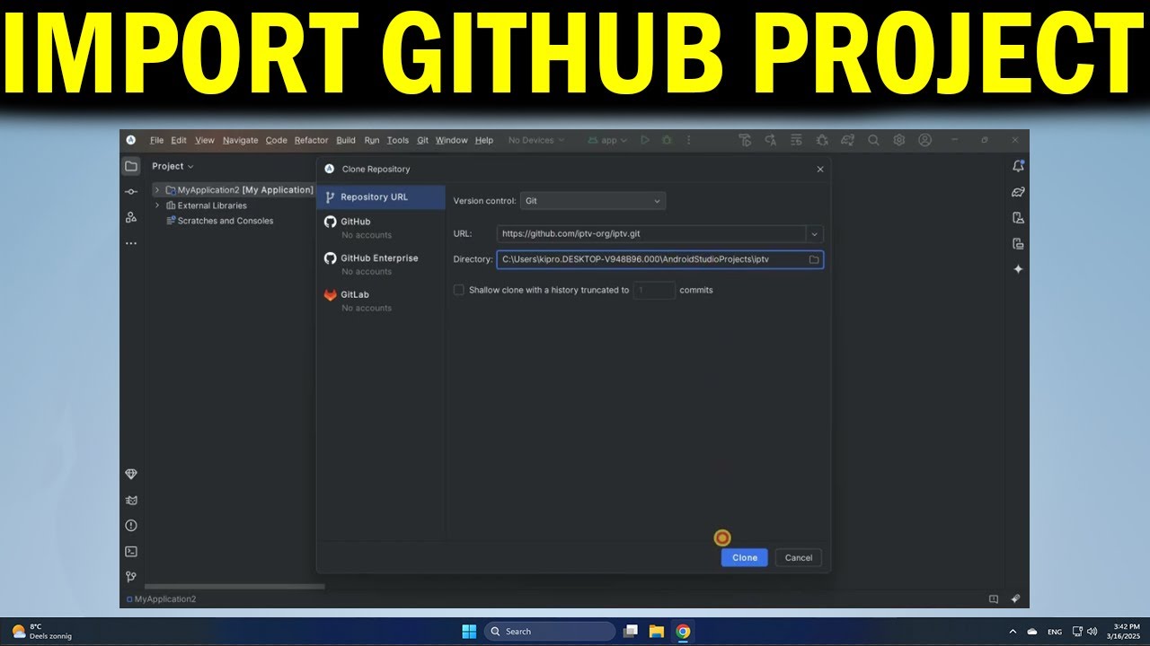 How To Import Github Project in Android Studio