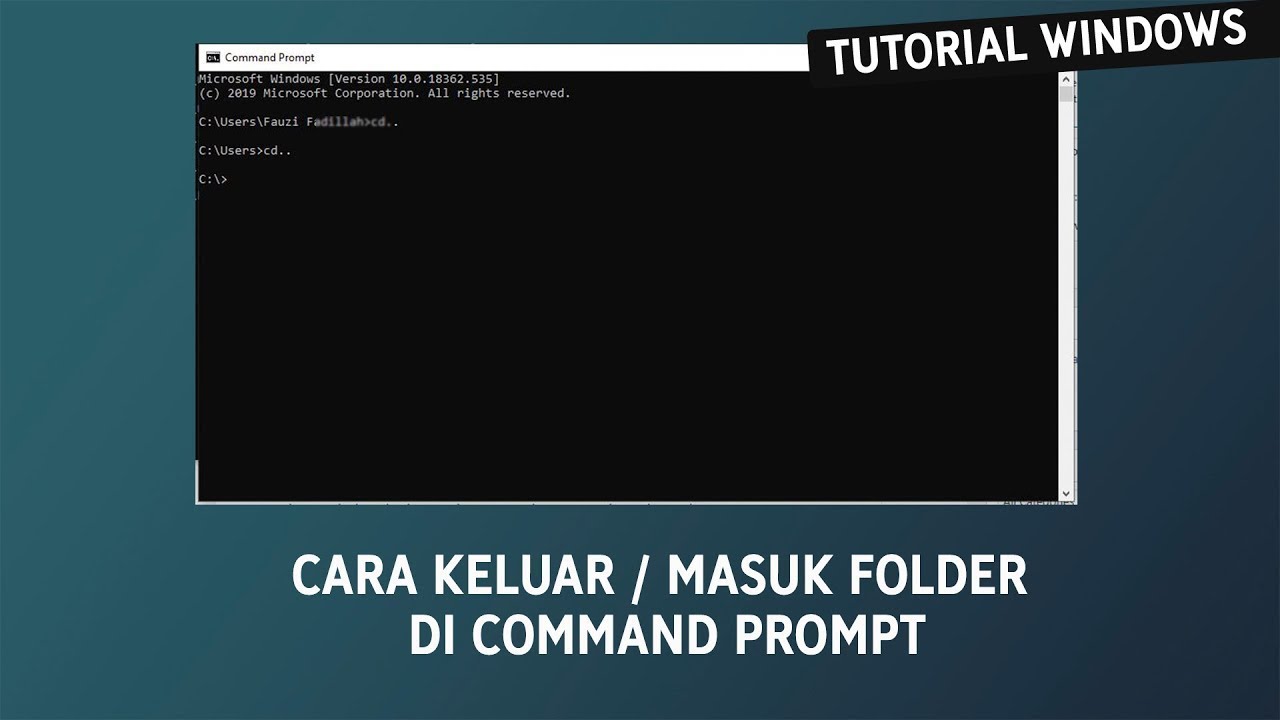 3 Cara Keluar / Masuk Folder di Command Prompt