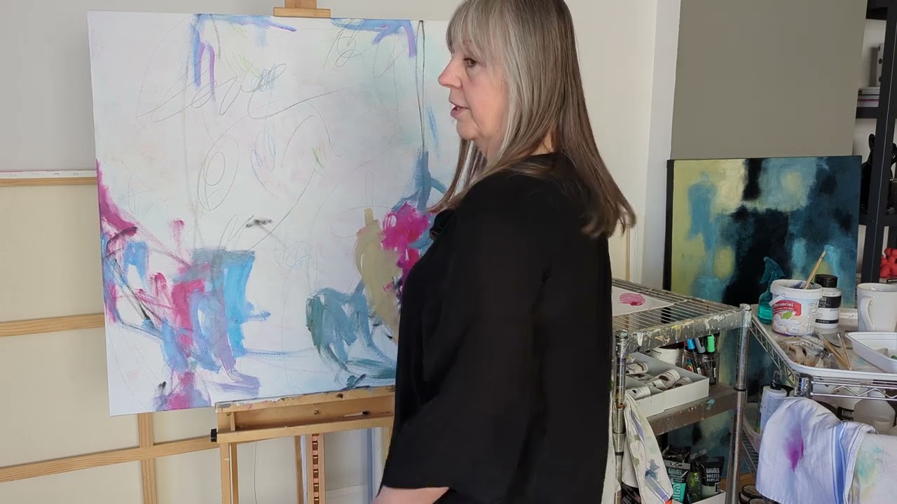 How I Start a Large Abstract Painting (My Creative Process) Pt.1