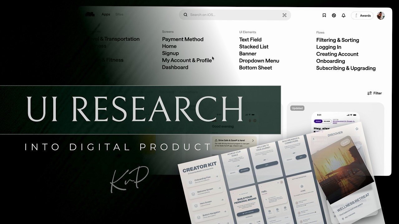 Quick UI Research into Mobile UI Kit You Can Sell | Mobbin x Figma Make