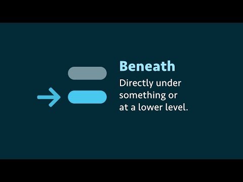 Preposition: Beneath (meaning, examples, pronunciation)