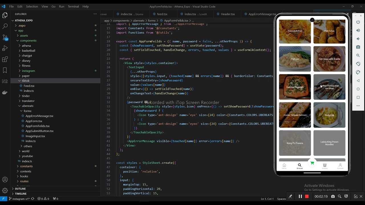 React Native Uber Eats Clone Application