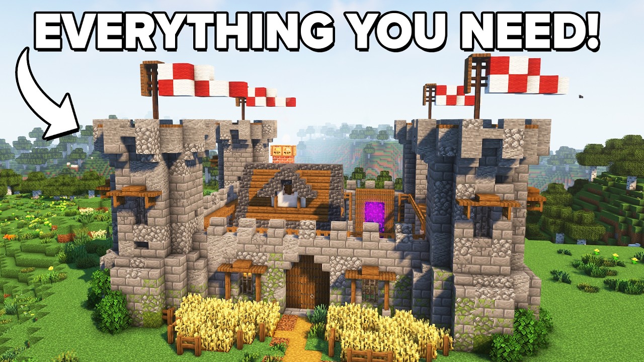 Minecraft: How to build a Survival Castle | Tutorial🏰