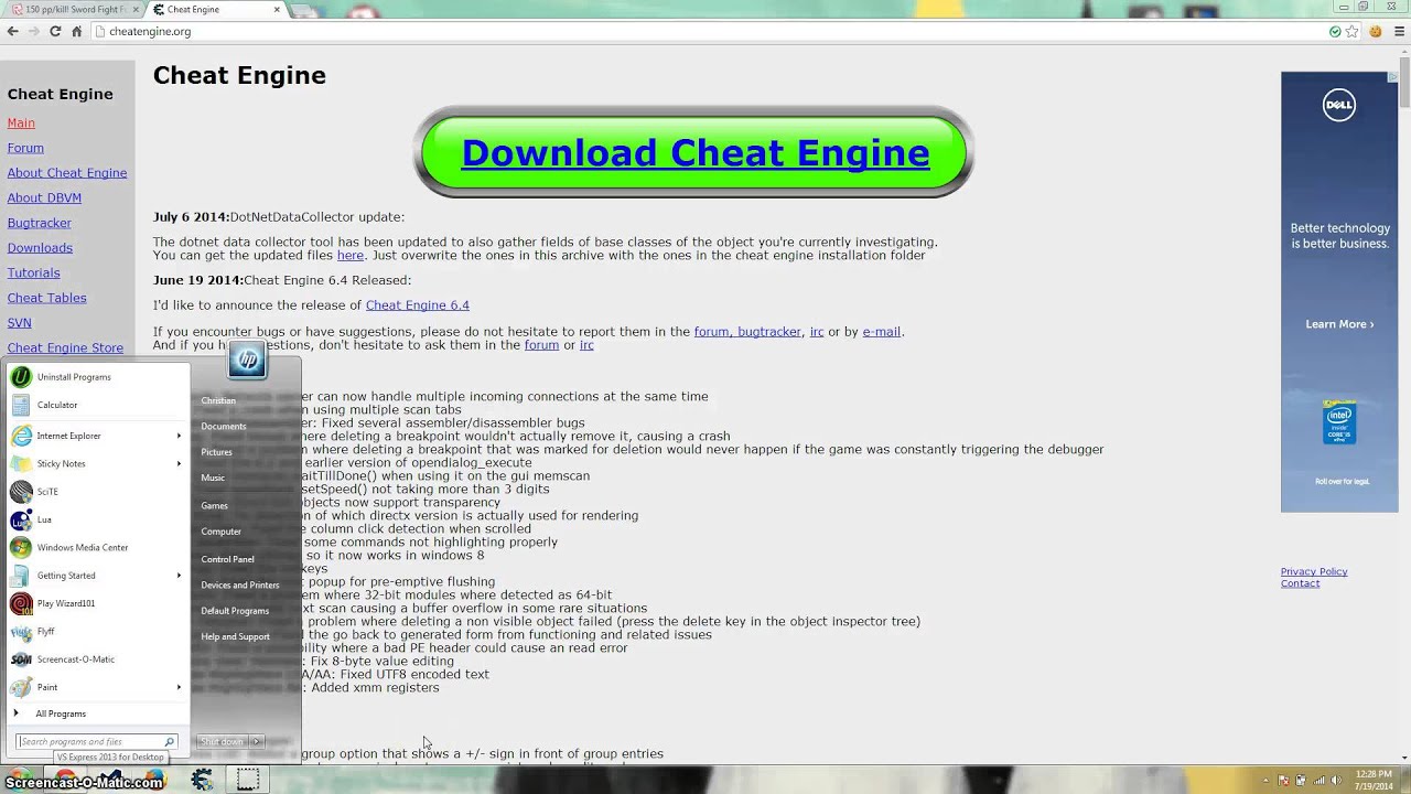 How to install cheat engine 2014