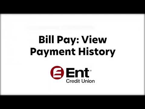 How to View Payee History with Ent Credit Union