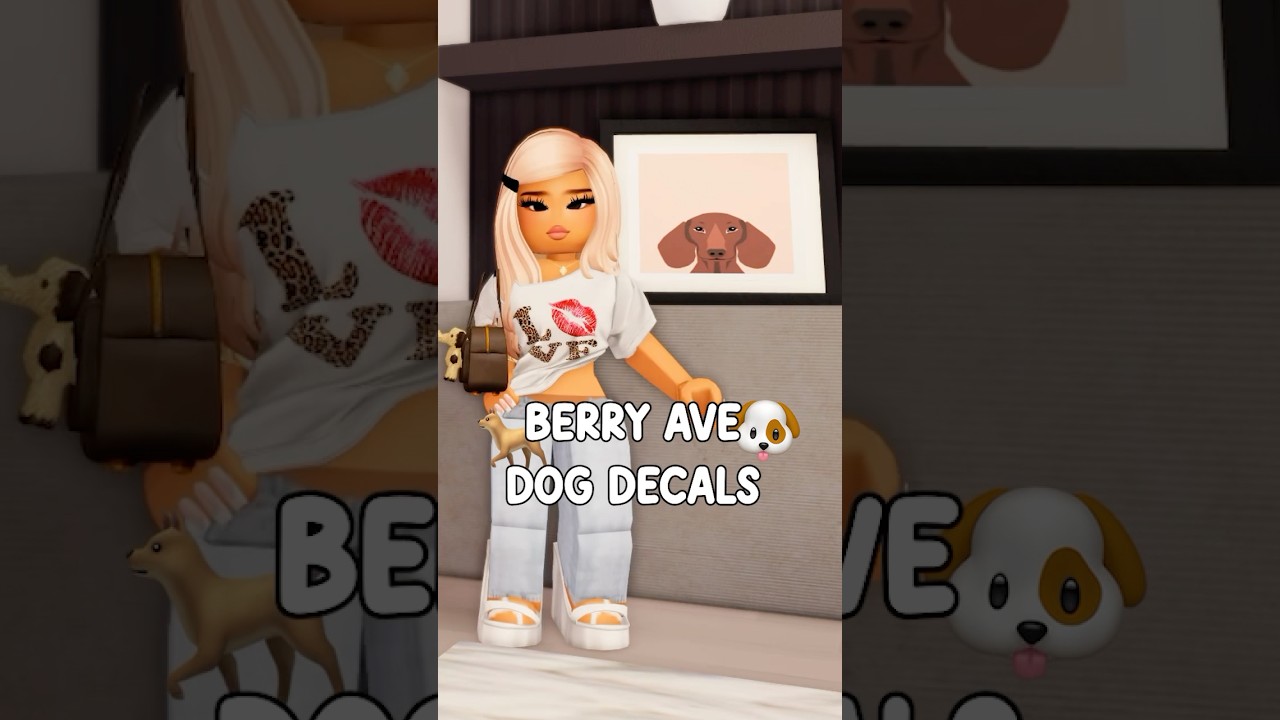 Dog PICTURE CODES & IDS For Berry Ave Houses! 🐶🦴 #roblox #robloxrp #berryaverp #berryavenuecodes