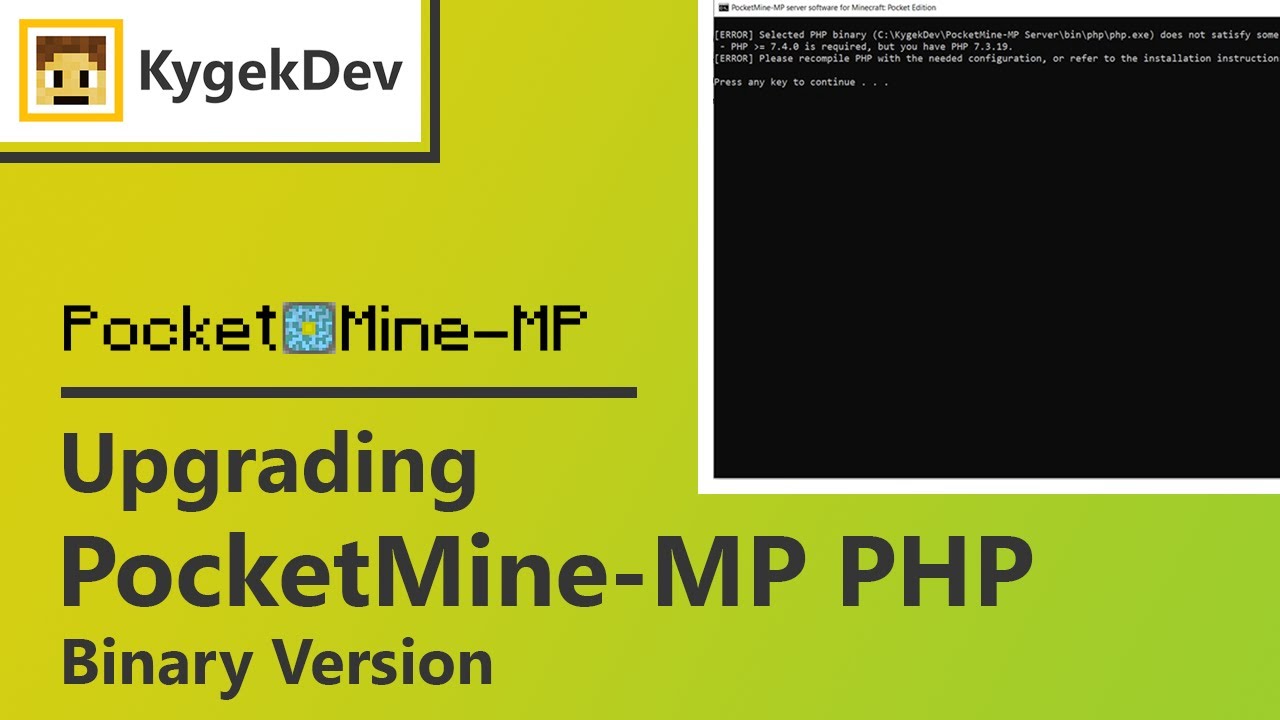 How to Upgrade PocketMine-MP PHP Binary Version