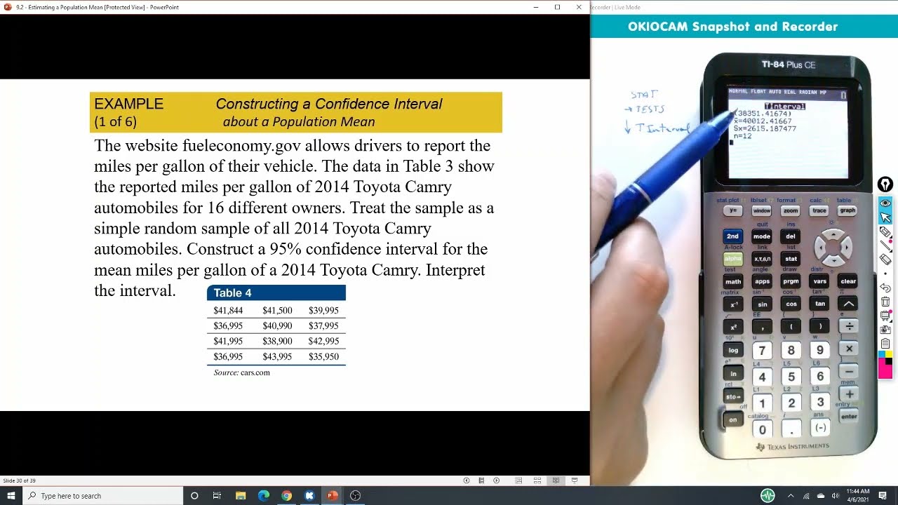 Elementary Statistical Methods - 9.2 Estimating a Population Mean
