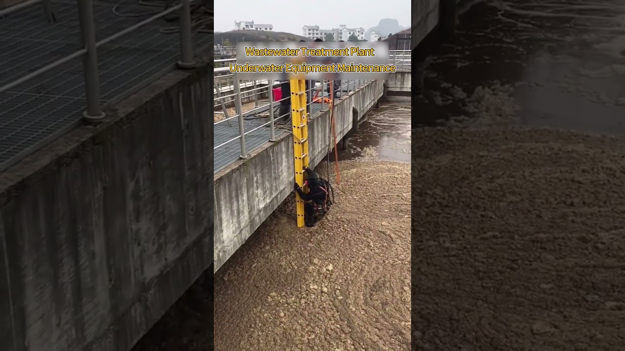 Wastewater treatment plant, underwater equipment maintenance #wastewaterplant
