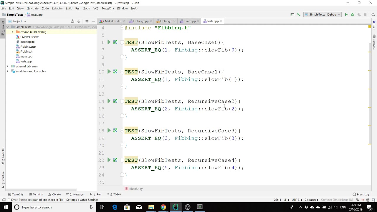 Installing Google Test