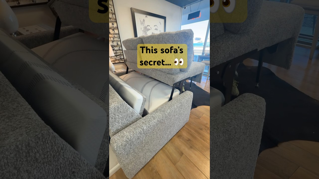 This Sofa Has a Secret 👀 Hidden Bed Inside | Space-Saving Furniture #sofabed  #SpaceSavingFurniture