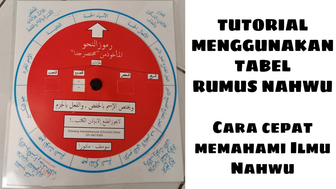 Tutorial Menggunakan Tabel Rumus Ilmu Nahwu