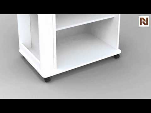 Nexera Storage Microwave Cart 397