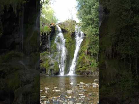 Secret Waterfall Hidden In The Valley Of Desolation, Bolton Abbey In The Scenic Yorkshire Dales UK