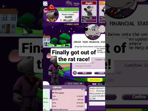 Finally got out of the rat race! - Cash Flow 202 e-game
