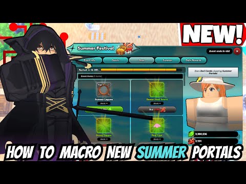 *NEW*HOW TO MACRO NEW SUMMER PORTAL(CYS) EASILY IN THE ANIME LAST STAND SUMMER UPDATE!
